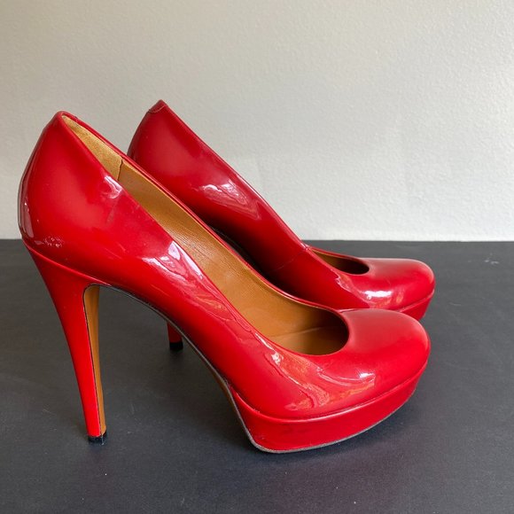 Gucci | Shoes | Gucci Red Patent Leather Platform Heels | Poshmark